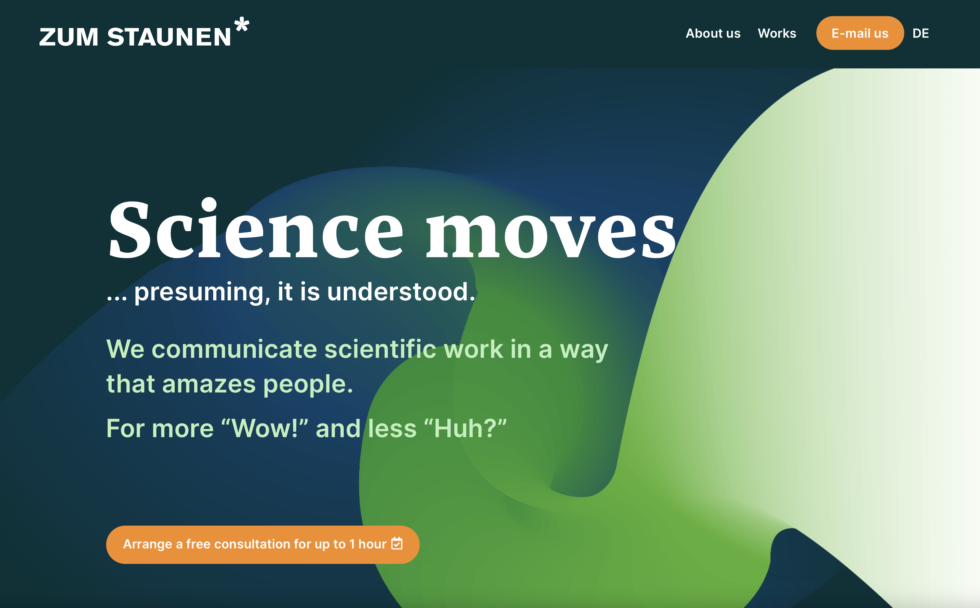 Zum Staunen* – Science moves. | SciComm Creative Studio